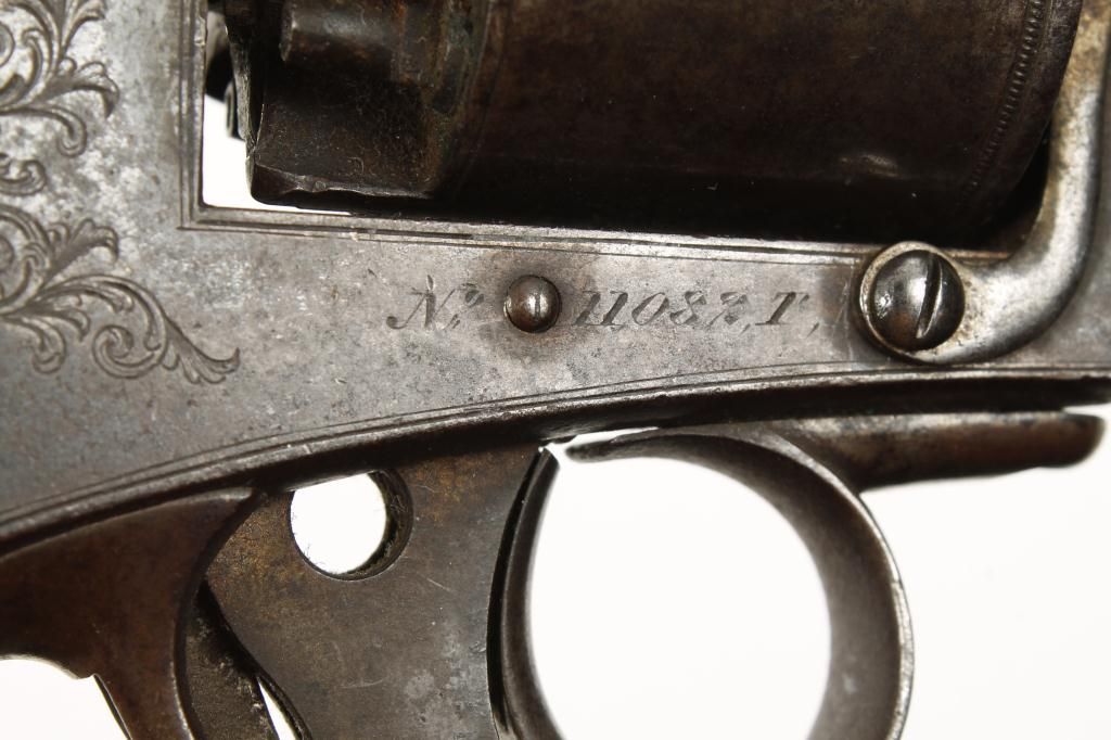 Civil War era engraved Tranter’s Patent percussion revolver, .44 cal ...