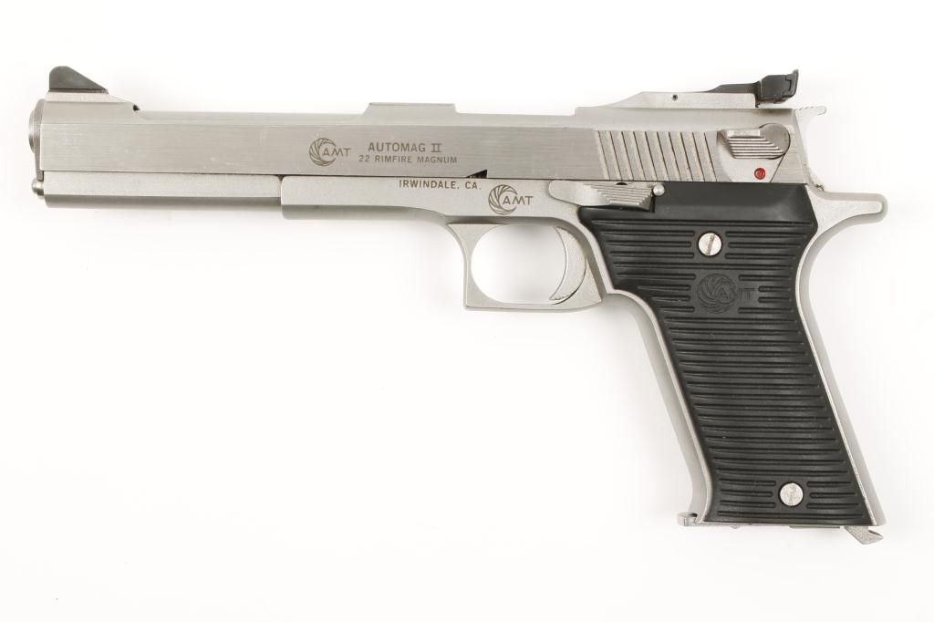 AMT Automag II semi-auto pistol, .22RF Magnum cal., 6” barrel ...