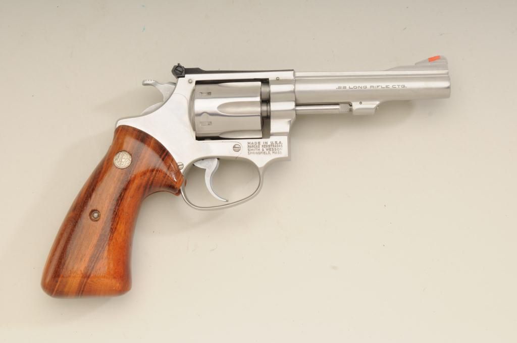 Smith & Wesson Model 63 double action, stainless steel, .22 caliber rim ...