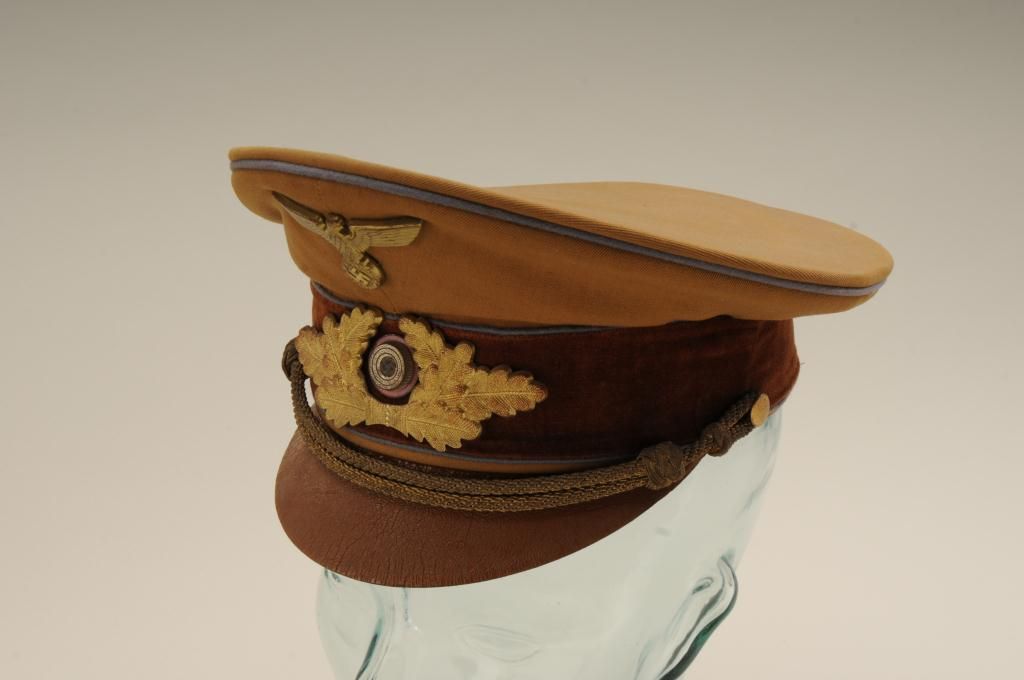 Nazi party leader Officer style hat with light blue piping and reddish ...