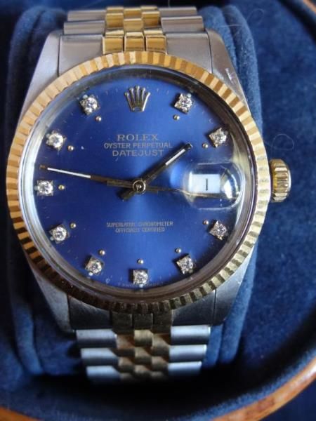Rolex-Rolex-Men's Diamond Datejust Blue Face