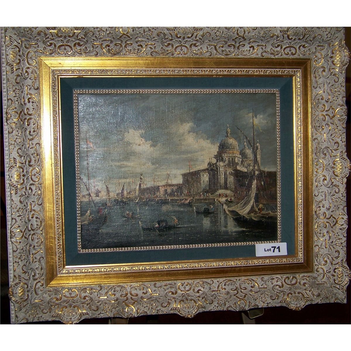 ALDO GROSSI VINTAGE/ ANTIQUE ORIGINAL OIL ON CANVAS PAINTING "GUARDI ...