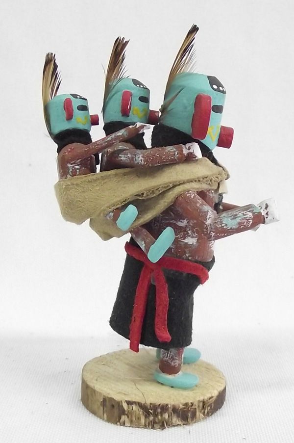 Navajo Morning Singer Piggyback Signed Kachina - Benally