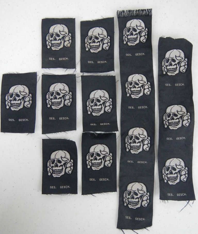 14 Nazi SS Death Head Patches