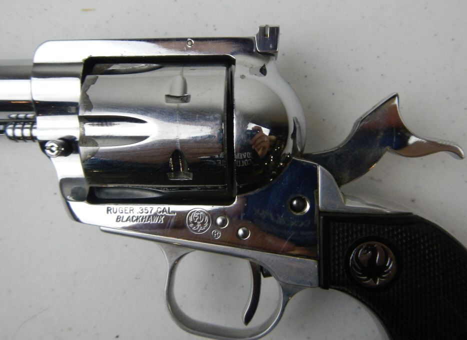 Ruger Blackhawk .357 Chrome Revolver