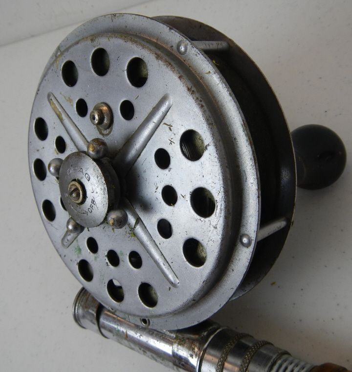 Antique Deep Sea Bamboo Rod and Pflueger Reel