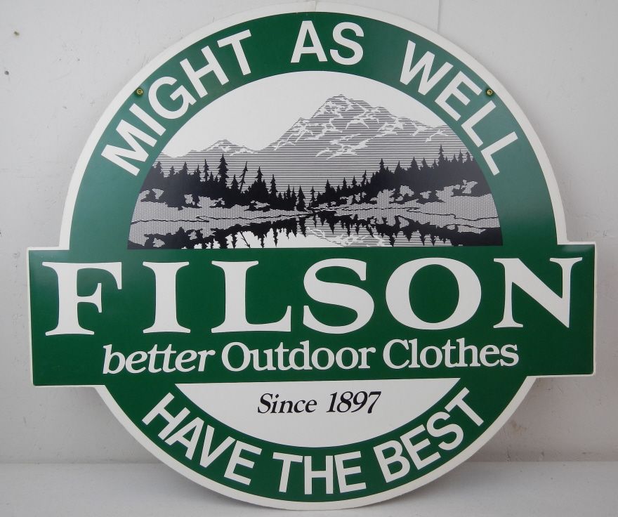Filson Outdoor Clothes Sign