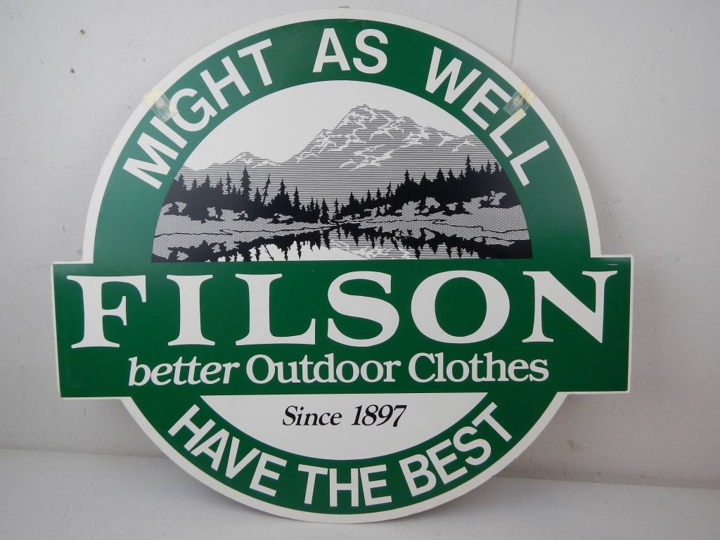 Filson Outdoor Clothes Sign