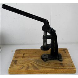 Defiance Button Antique Button Machine