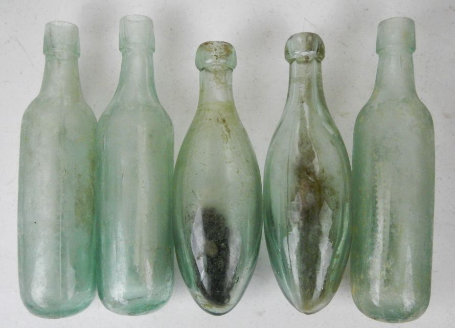 1800's Torpedo Glass Bottle Collection