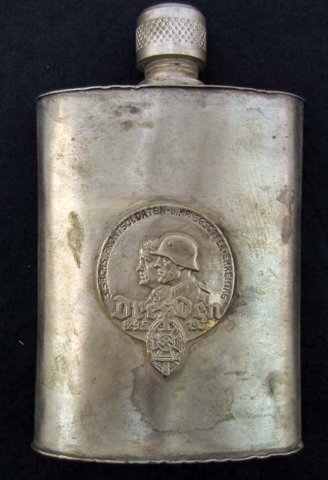 GERMAN NAZI CITY OF DRESDEN VETERANS ASSOCIATION DRINKING FLASK