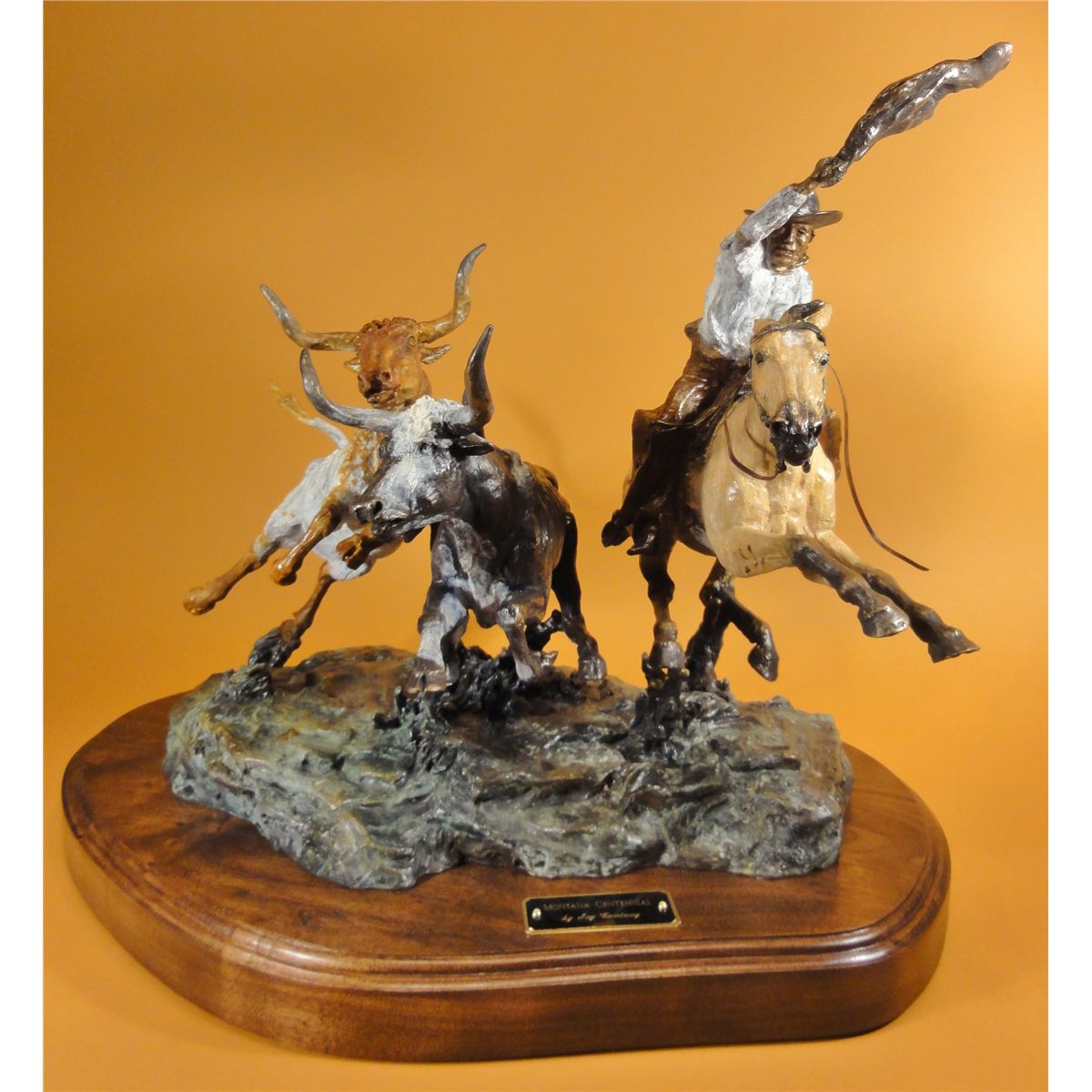 J. Contway bronze, Turning ‘Em North, Montana Centennial, #95/100, 15”h ...