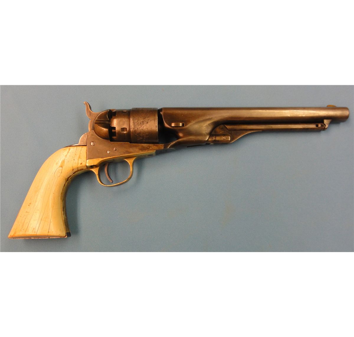 COLT Model 1860 Army revolver, .44, ivory grips, engraved cylinder, s ...