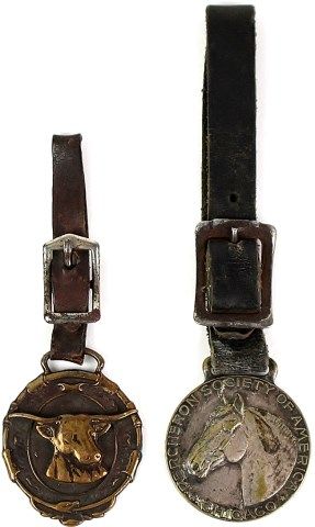 Collection of 2 original watch fobs includes