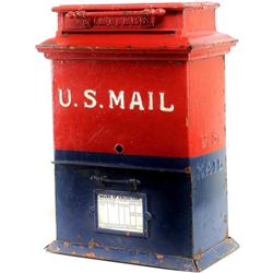 Classic old cast iron mail drop box