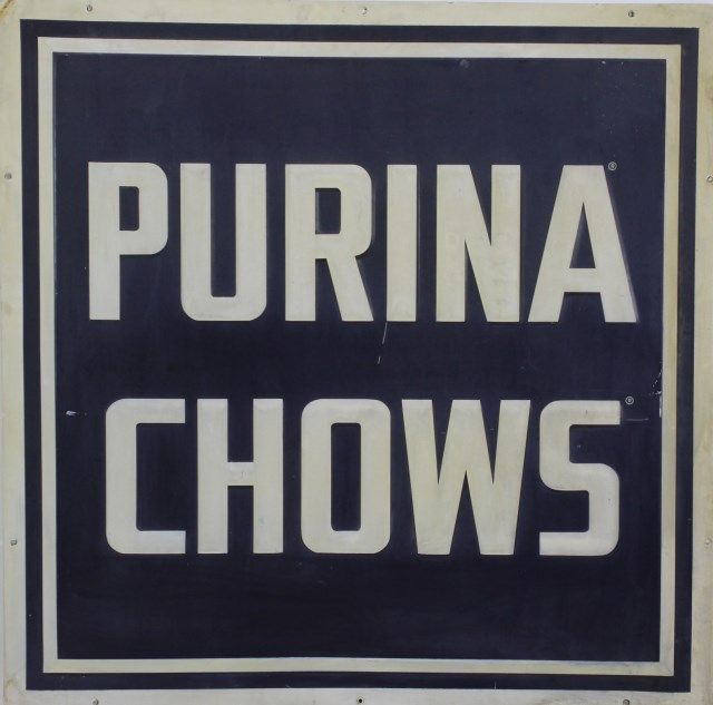 Vintage Purina Chows advertising sign