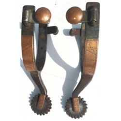 Kelly Bros copper mounted spurs