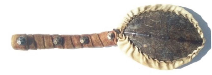 turtle shell Indian dance rattle