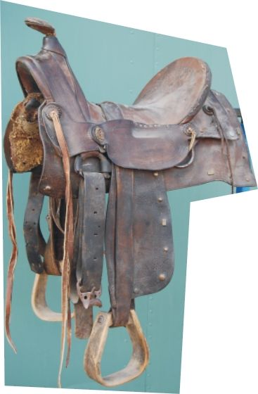 old half seat saddle with Sam Stagg rigging