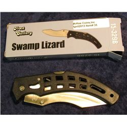35. Frost Cutlery Swamp Lizard Knife. New in box. 5" Closed Lock Back ...
