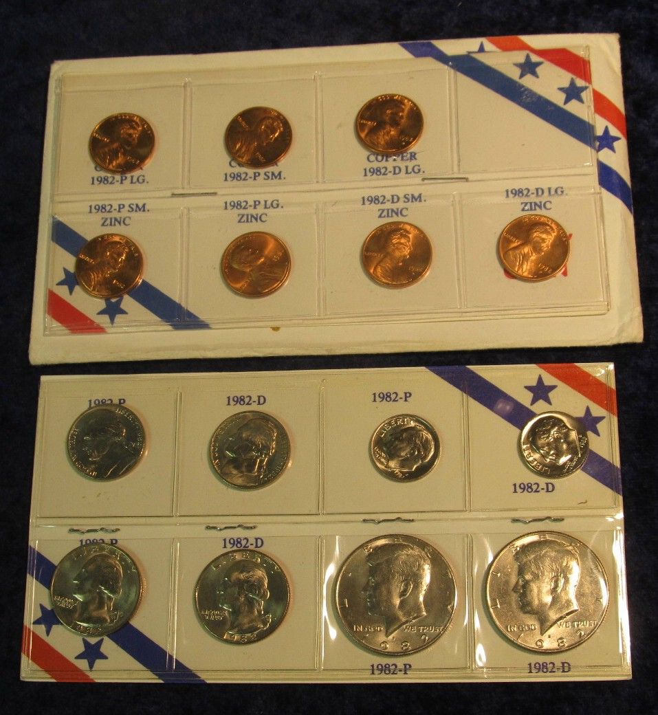 107. 1982 Uncirculated Coin Set produced by Krause publications- very ...