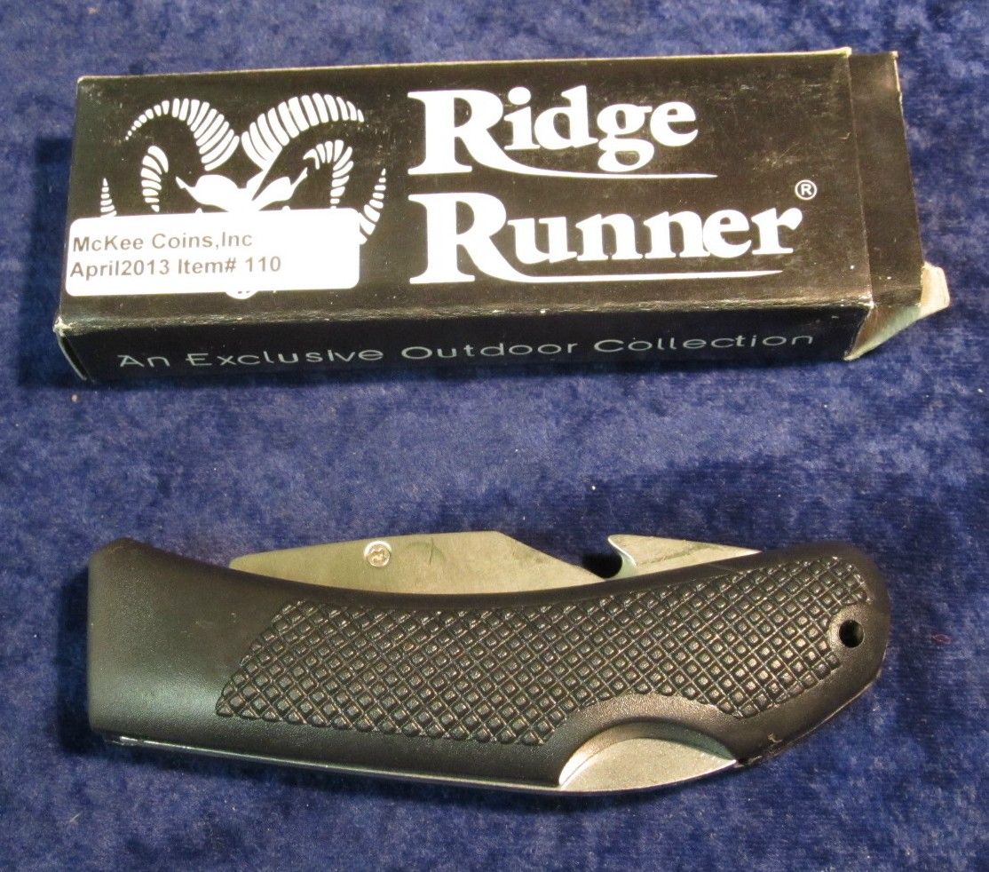 110. Ridge Runner #19 RR319 Folding Pocket Knife with gut hook.