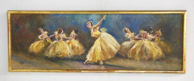 Fried Pal oil painting "Ballerinas"