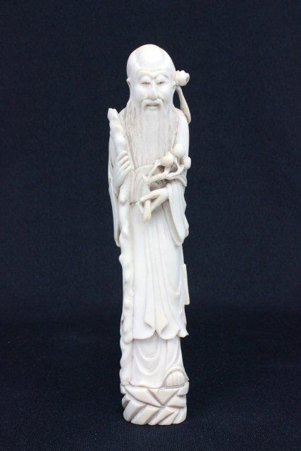 Chinese carved bone figure of "Wise Man"