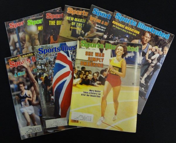 9 - SPORTS ILLUSTRATED MAGAZINES featuring TRACK & FIELD 1976, 77, 78 ...