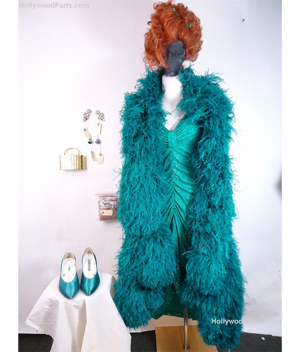 Flawless Rusty (Philip Seymour Hoffman) Turquoise Boa Drag Costume Outfit 1