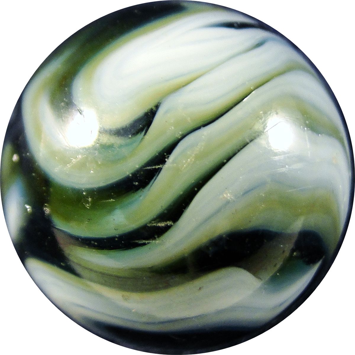 Marbles: Lot 29. Alley Agate. Swirl. 23/32". Mint 9.5.