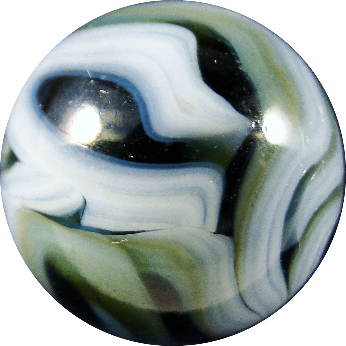 Marbles: Lot 29. Alley Agate. Swirl. 23/32". Mint 9.5.