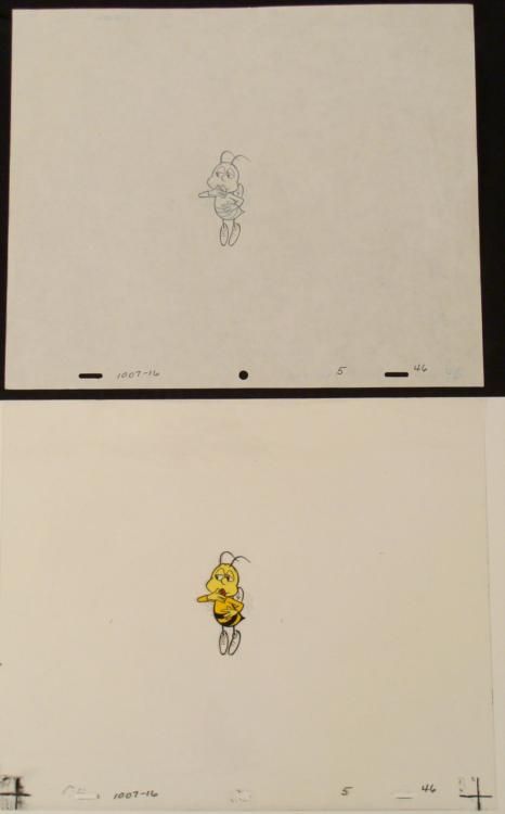 Yawning Bee Orig Cel Animation Drawing Cheerios Buzz