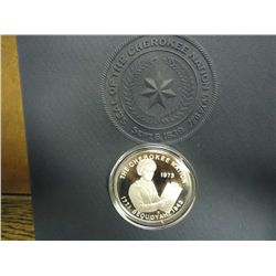 THE CHEROKEE NATION SILVER PROOF MEDAL & BOOK