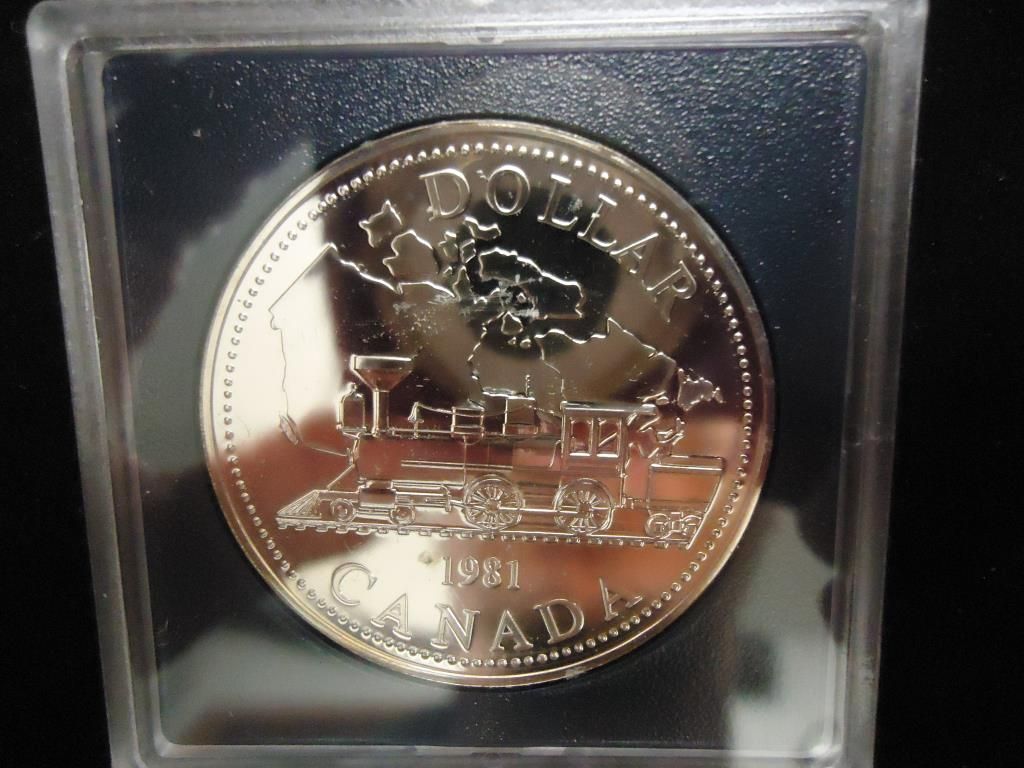 1981 CANADA LOCOTMOTIVE SILVER DOLLAR