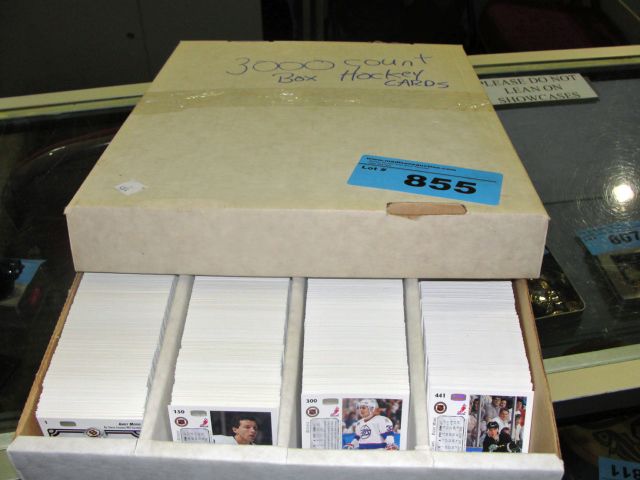 One box containing 3000 collectors hockey cards