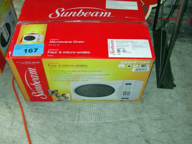 Sunbeam compact microwave oven - white