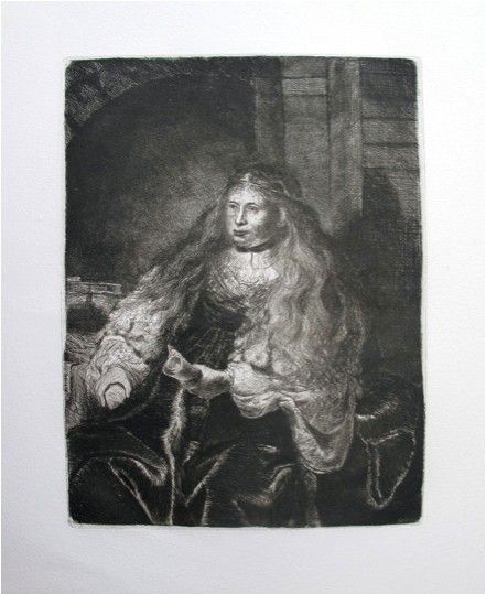 Rembrandt THE GREAT JEWISH BRIDE Etching