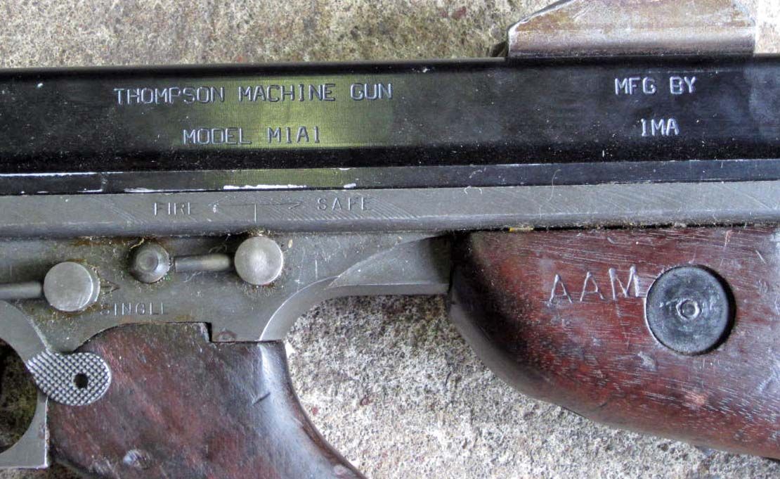 US ARMY THOMPSON M1 A1 SUB MACHINE GUN W/ DUMMY RECEIVER