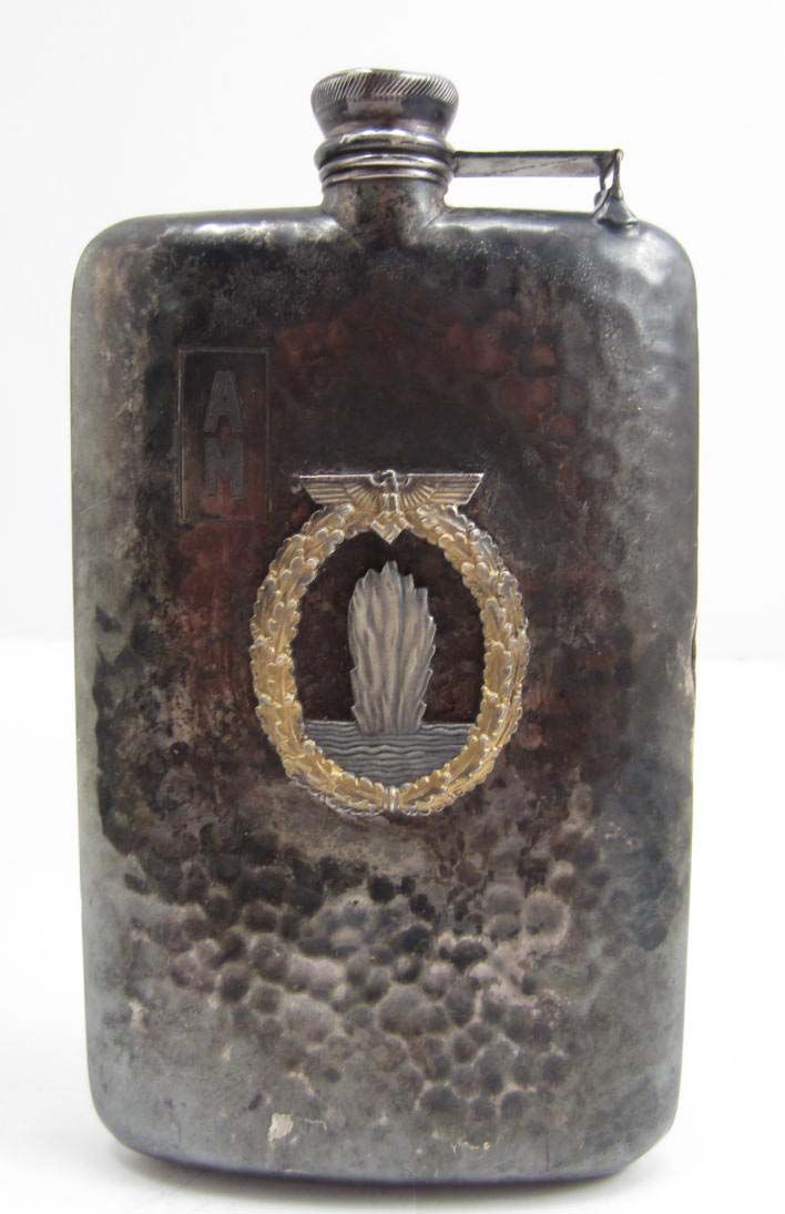 GERMAN NAZI NAVAL MINESWEEPER OFFICERS DRINKING FLASK
