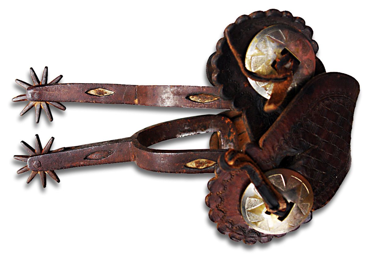 Real early decorated iron spurs