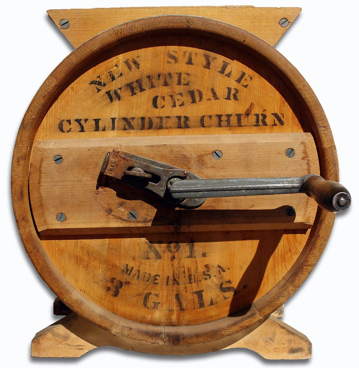 New Style White Cedar cylinder churn