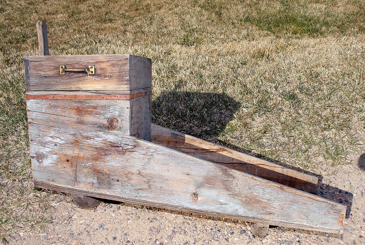 Steve Logan's handmade gold mining rocker sluice