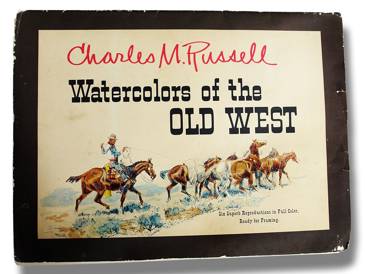Charles M Russell items: Book "Watercolors of the Old West"; Book ...