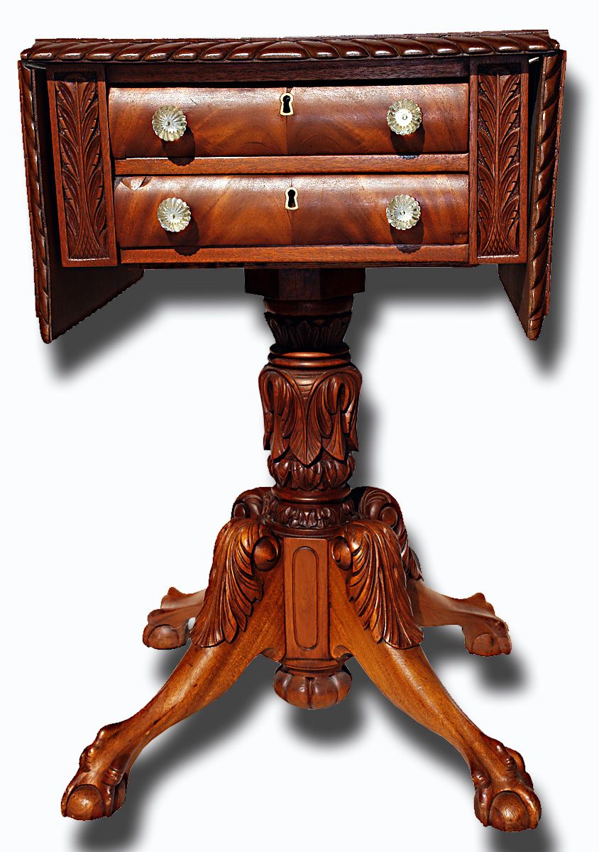 Fabulous small oak parlor table with folding sides