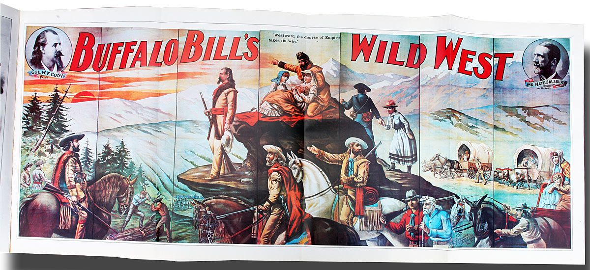 2 lots: Book "100 Posters of Buffalo Bills Wild West Show"; 10 seat ...