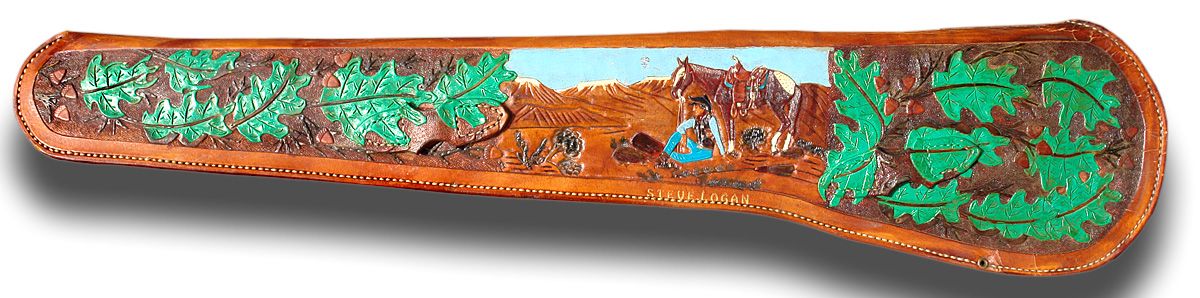 Steve Logan Dillon, Leather art on antique scabbard