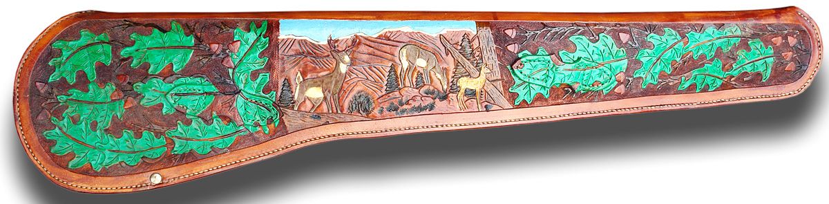 Steve Logan Dillon, Leather art on antique scabbard
