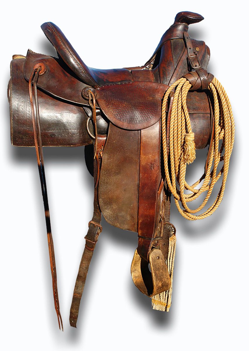1880's-90's A-fork, Sam Stag rig, half seat saddle