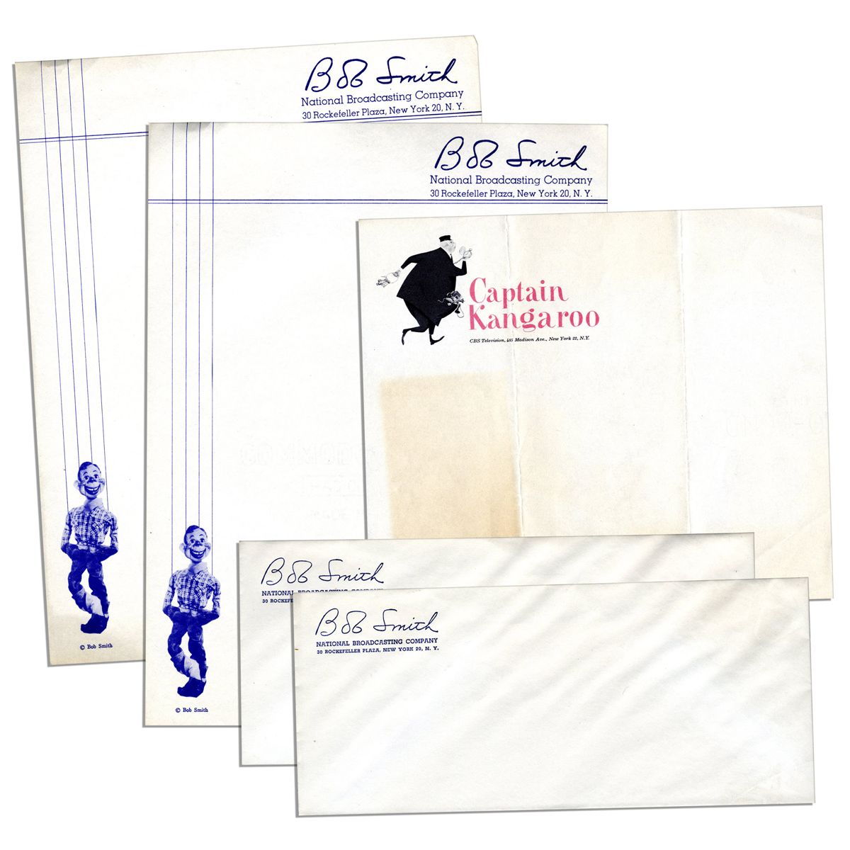 Buffalo Bob Letterhead & Envelopes -- Also With Captain Kangaroo ...
